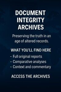 Document Integrity Archives | Preserving Truth in Original Reports
